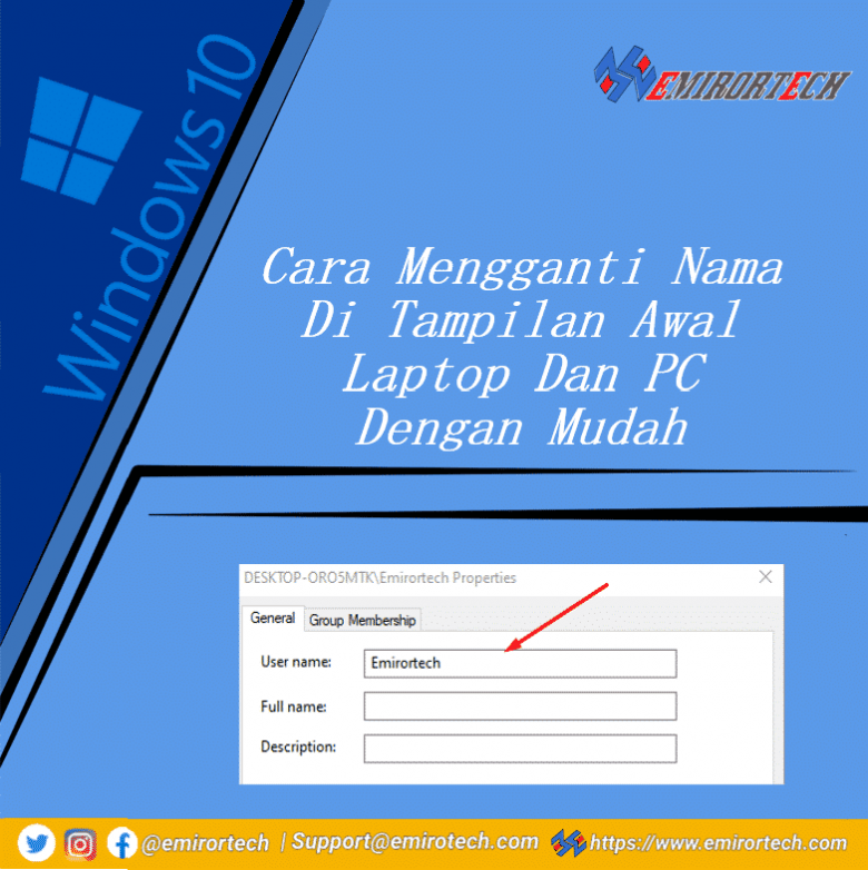 Cara Mengganti Nama Di Tampilan Awal Laptop Dan PC Dengan Mudah ...